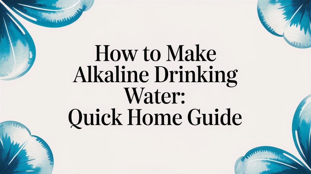 How to Make Alkaline Drinking Water: A Practical Home Guide