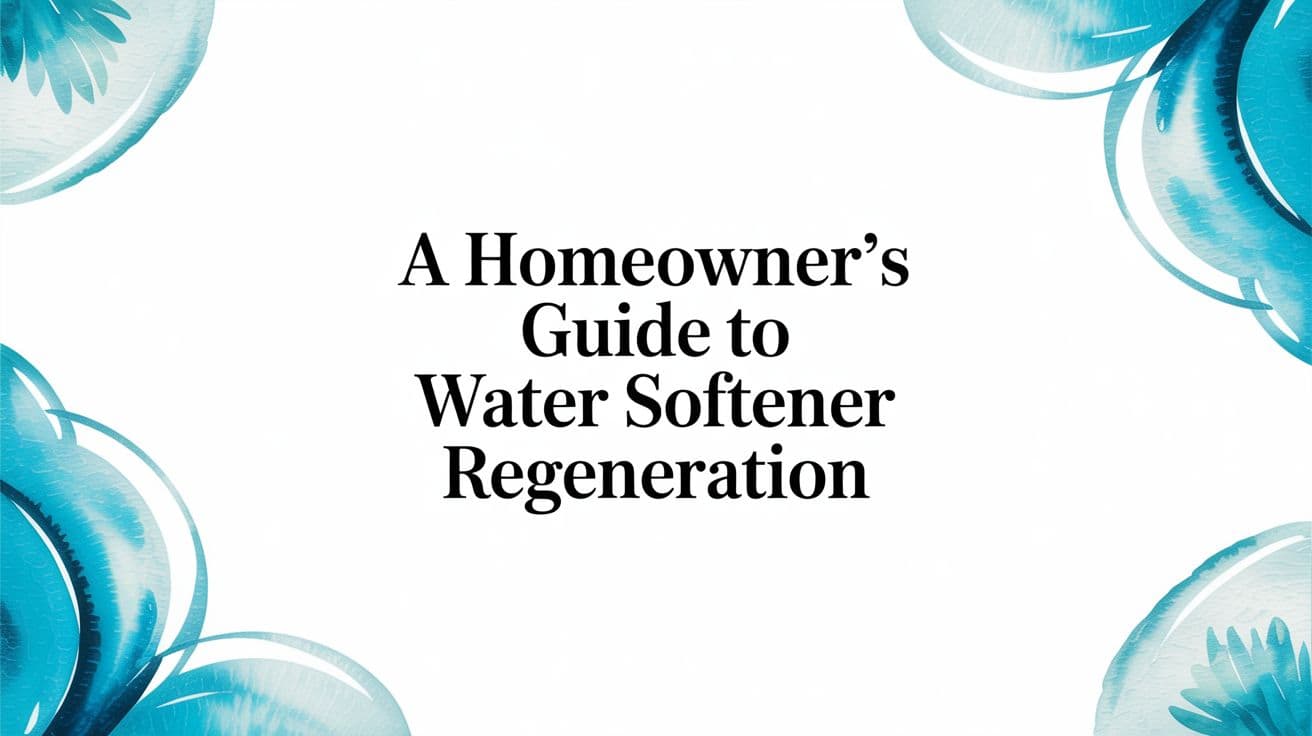 A Homeowner's Guide to Water Softener Regeneration