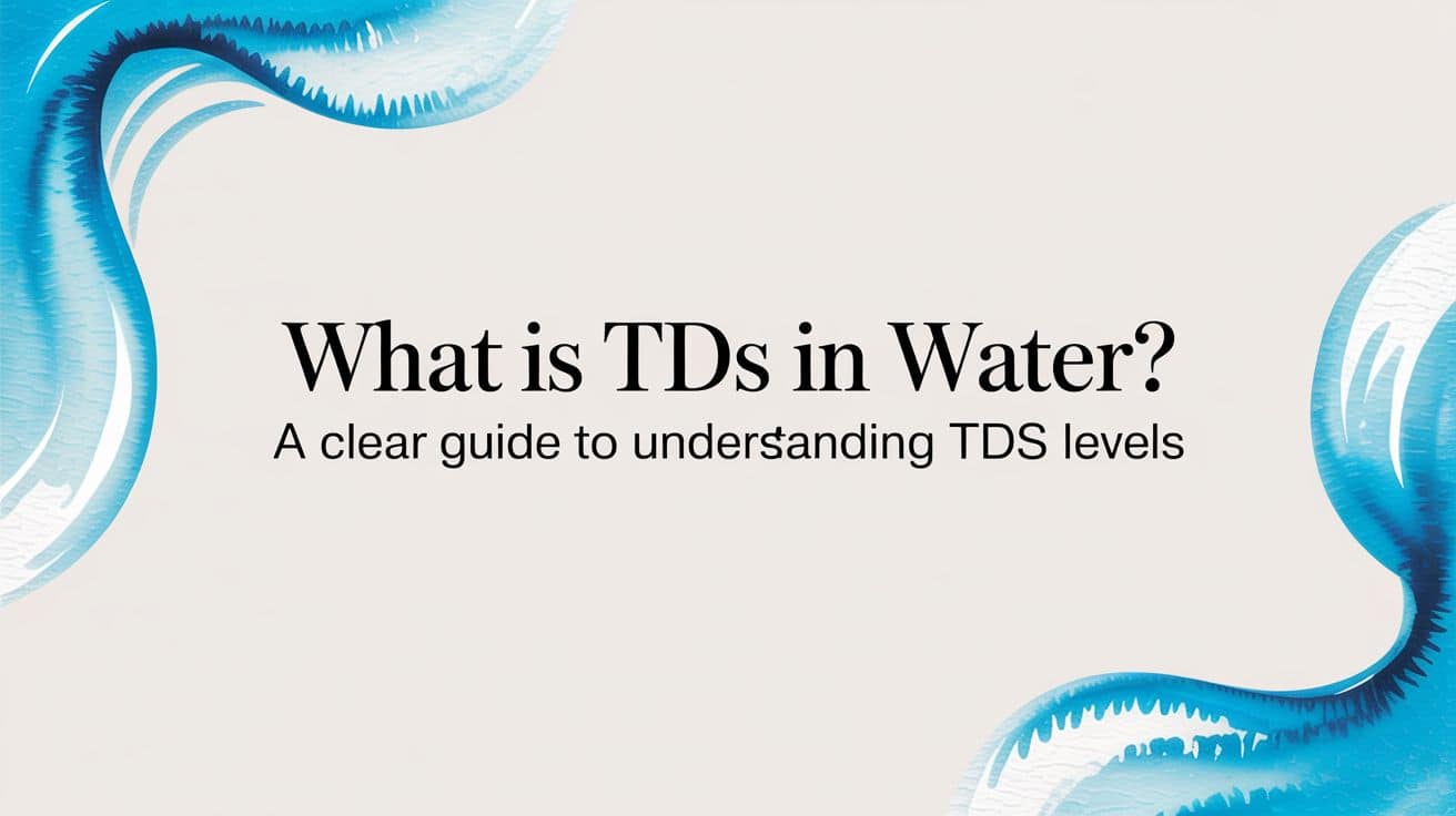 What is TDS in water? A Clear Guide to Understanding Your Water Quality