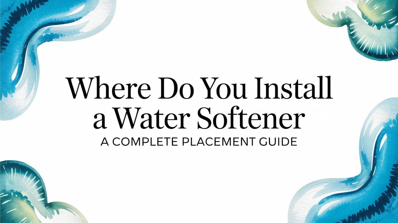Where Do You Install a Water Softener? A Complete Placement Guide