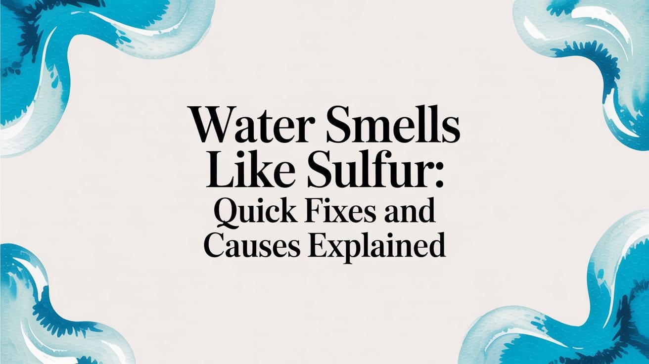 Water smells like sulfur: Quick Fixes and Causes Explained