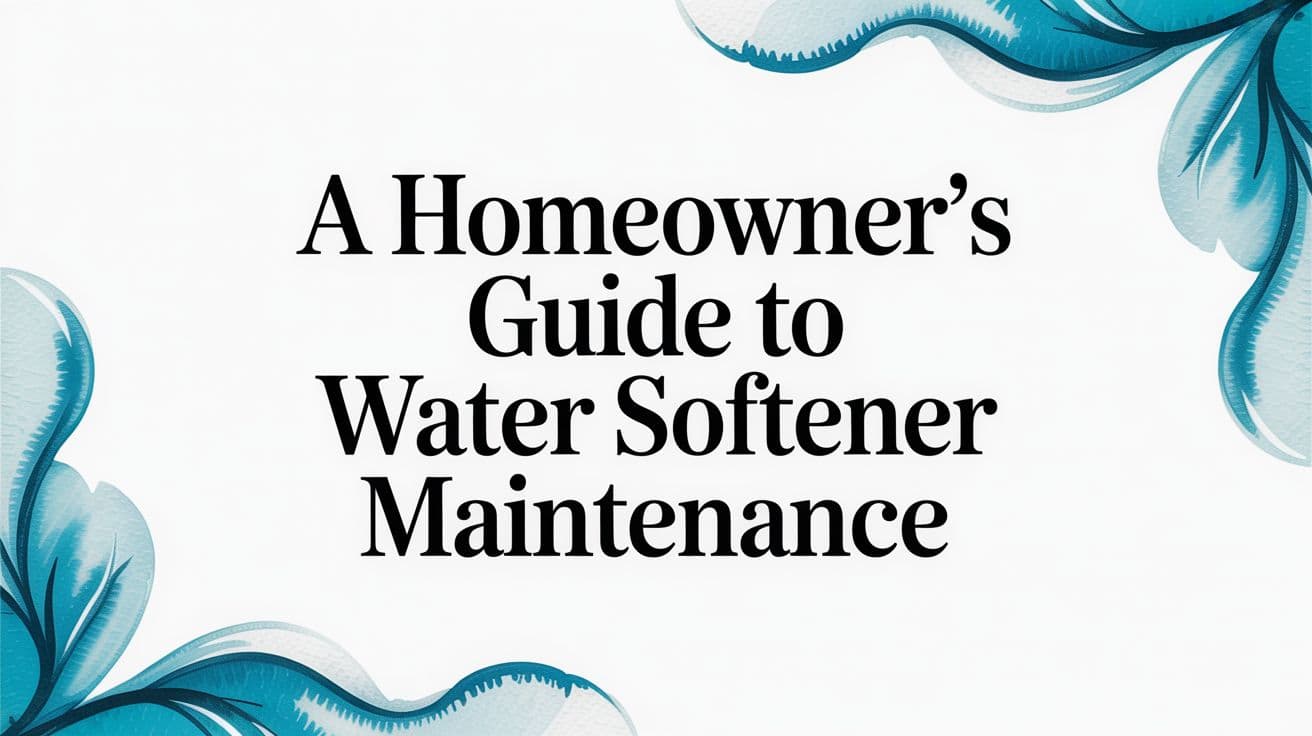 A Homeowner’s Guide to Water Softener Maintenance