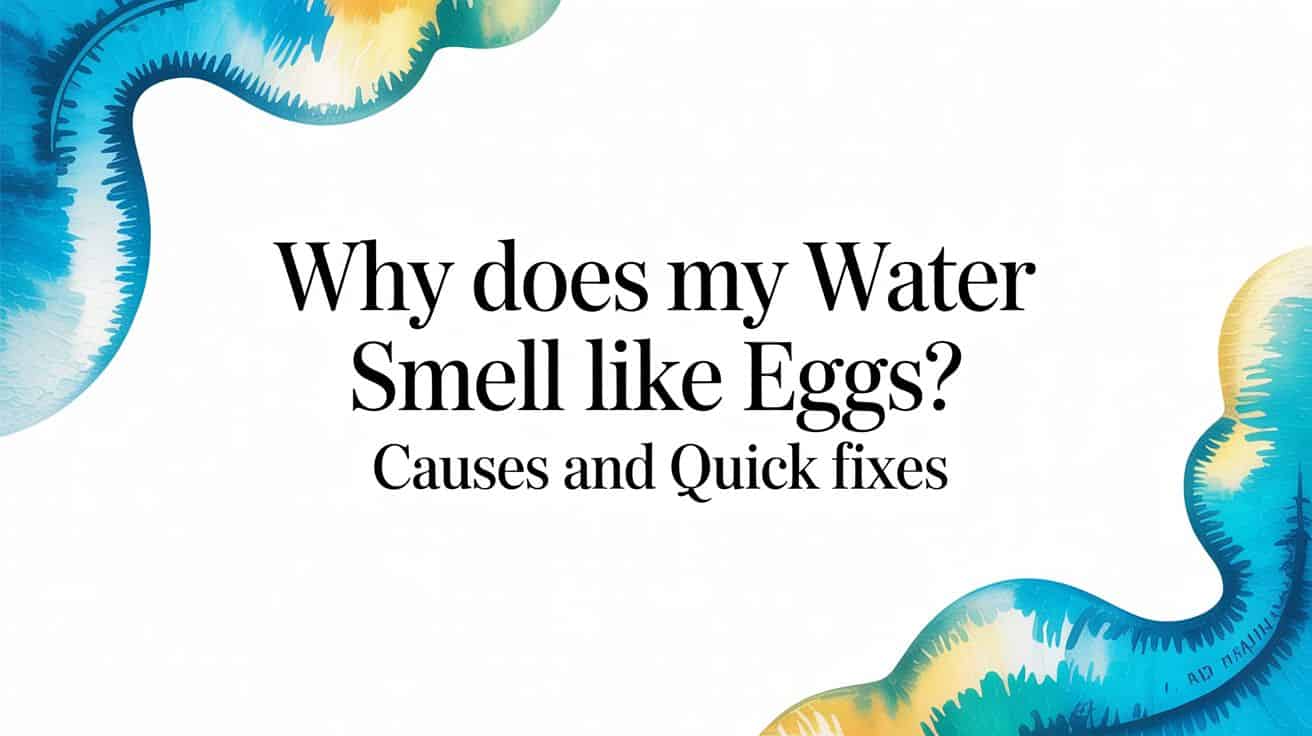 Why Does My Water Smell Like Eggs? Causes and Quick Fixes