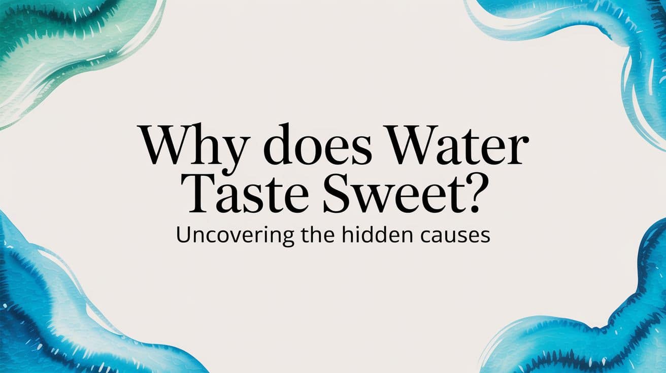 Why Does Water Taste Sweet? Uncovering the Hidden Causes