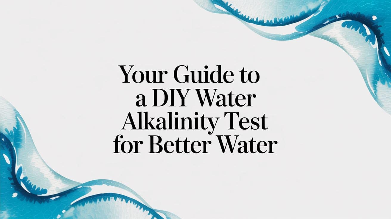 Your Guide to a DIY Water Alkalinity Test for Better Water
